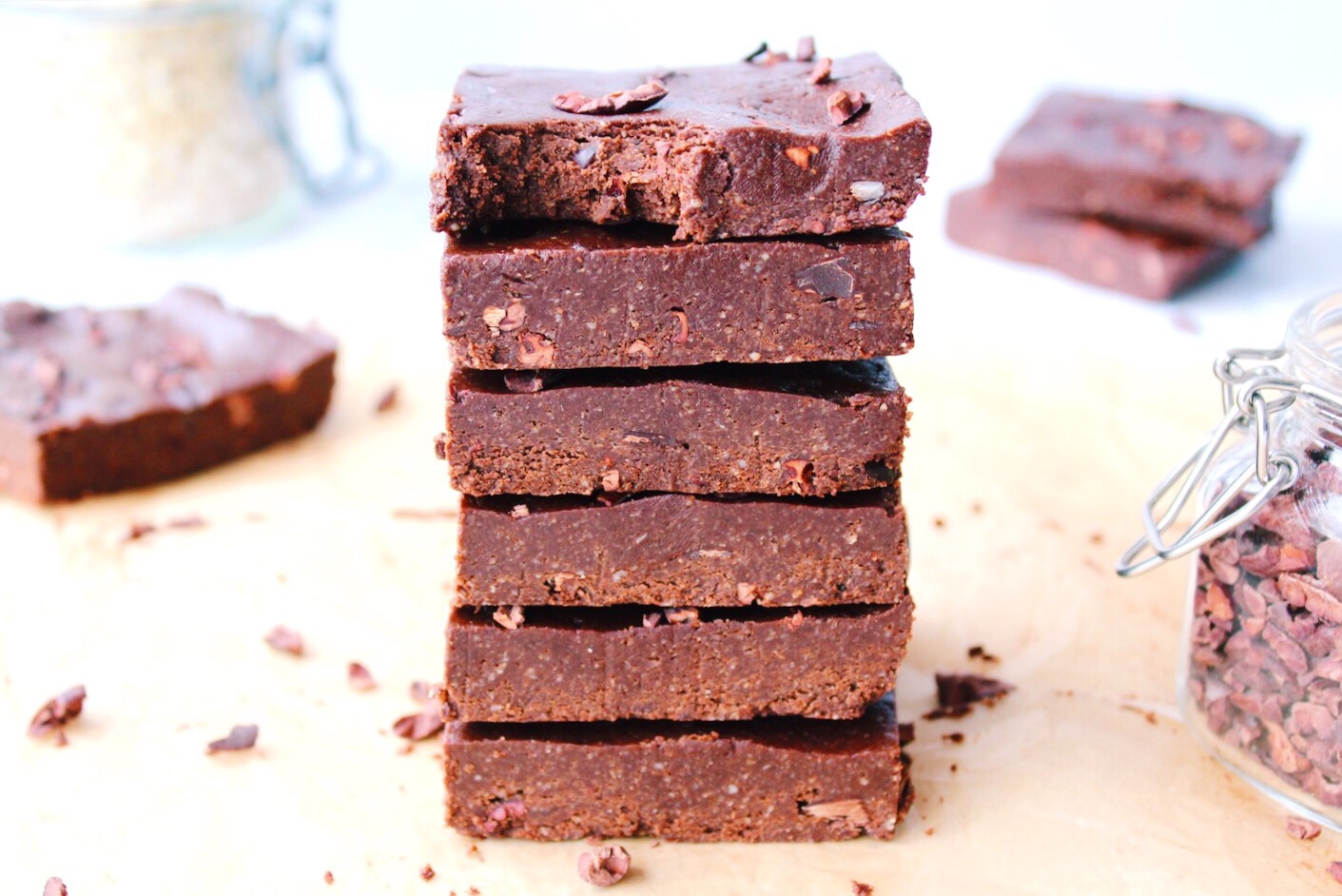 Chocolate Freezer Bars (Vegan) | Gina Burgess