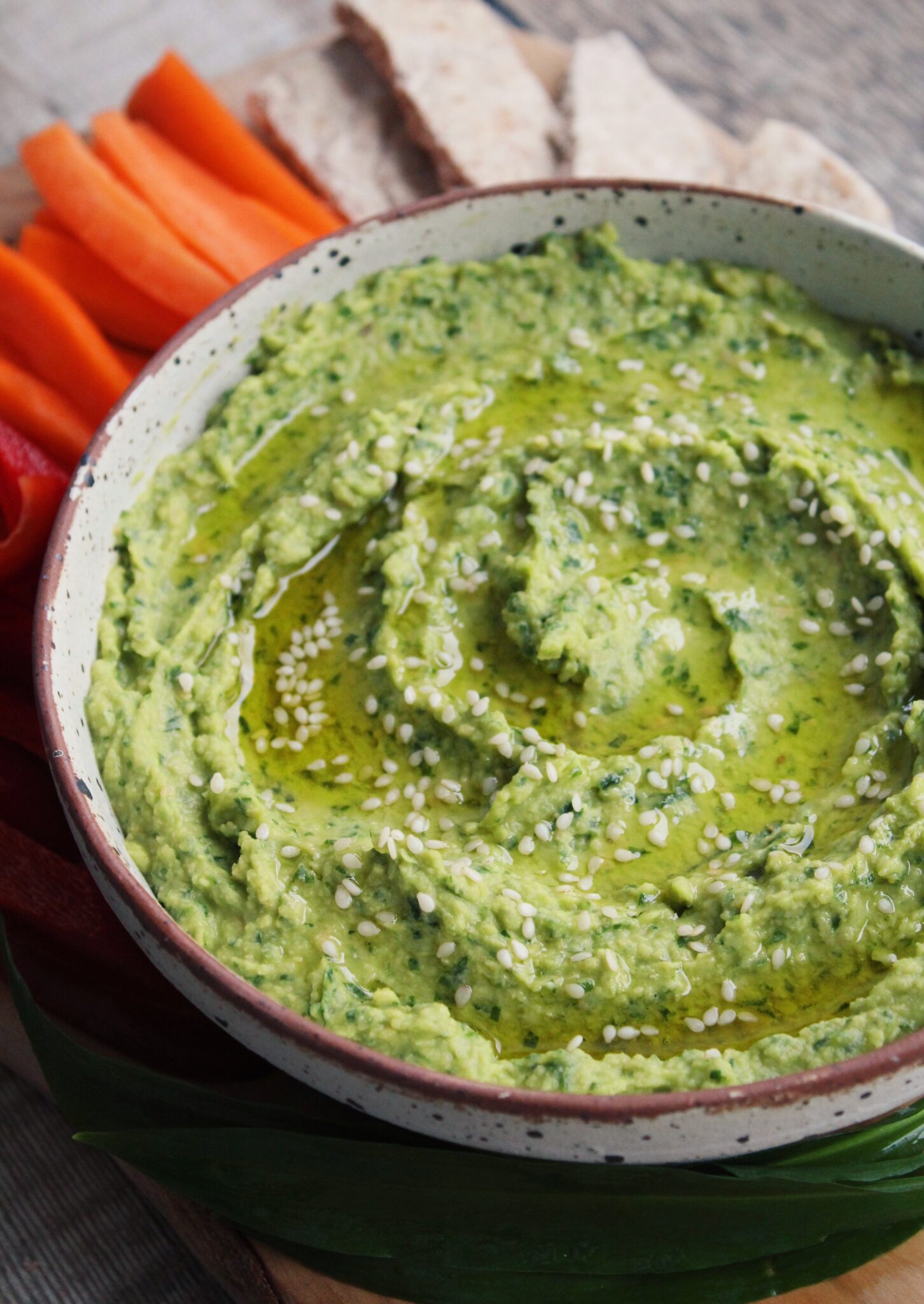 Wild Garlic Hummus | Gina Burgess