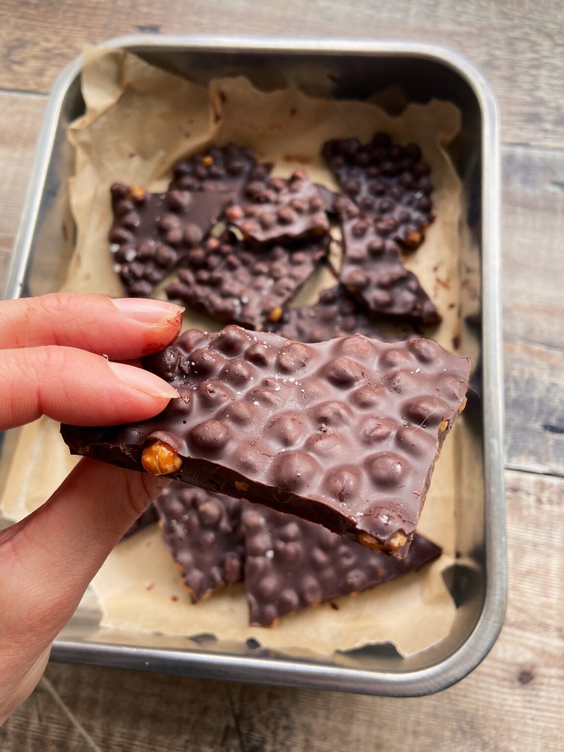 Chocolate Chickpea Bark | Gina Burgess